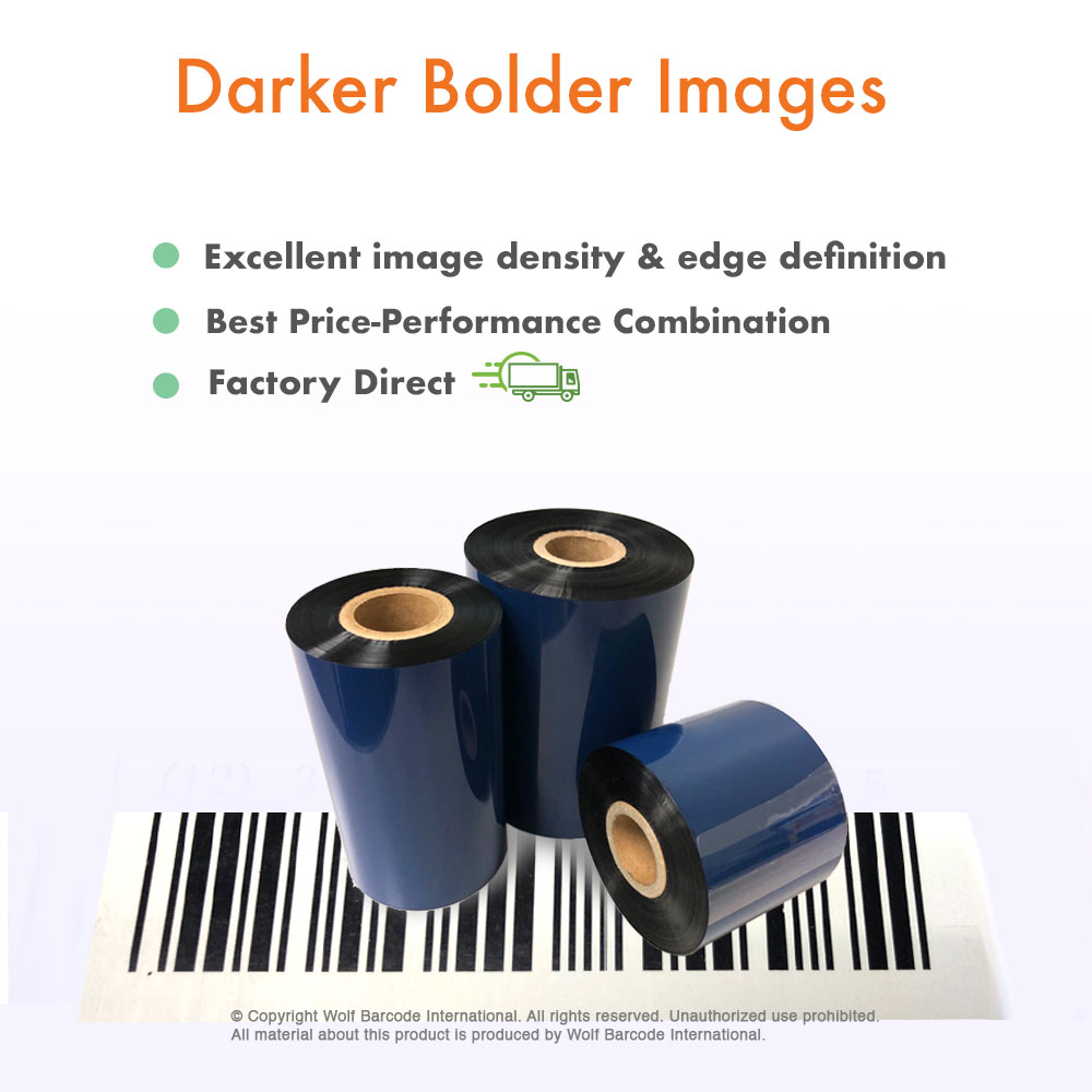 12 Rolls 6.5" x 1476' (165 mm x 450 m) Premium Resin Enhanced Wax ...