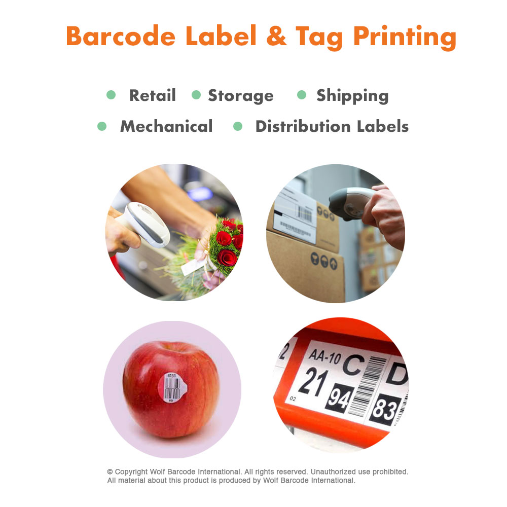 Thermal Transfer Paper Label/Industrial Grade 2.5" x 1.5", Perforated ...